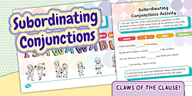 Subordinate Conjunctions Poster