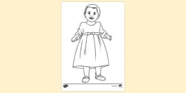 Sewing Girl Colouring | Colouring Sheets (teacher made)