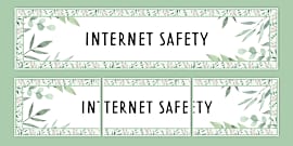 Internet Safety Display Lettering (Teacher-Made) - Twinkl