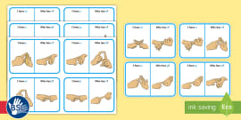 British Sign Language (BSL) Fingerspelling Alphabet Matching Cards