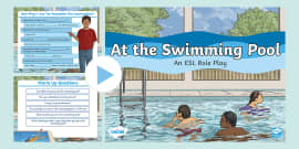 Swimming Pool Vocabulary and Comprehension Pack - Twinkl
