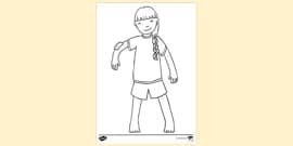 FREE! - Biting Elbow Colouring | Colouring Sheets - Twinkl
