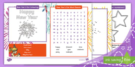 New Year's Eve Activity Booklet (Teacher-Made)