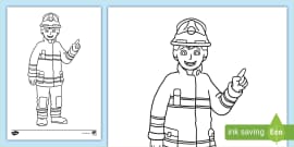 FREE! - Firefighter Colouring | Colouring Sheets - Twinkl