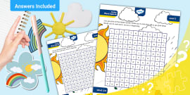 Weather Word Puzzles (teacher made) - Twinkl