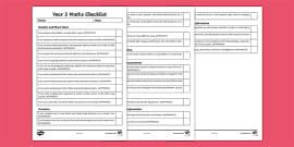 Year 4 Maths Assessment I Can Statements Checklist - Twinkl
