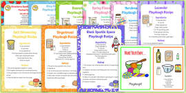 FREE! - Playdough Recipe A4 Display Posters (teacher made)