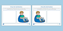 Draw the Angry Emotion Worksheet - Twinkl