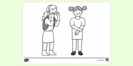 FREE! - Girl Arguing Colouring Sheet | Colouring Sheets