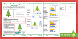Christmas Present Coding Turtle Logo Worksheet - Twinkl