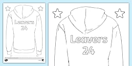 A3 Sign My Leavers 2024 Hoodie Activity Sheet (teacher made)