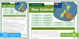 New Zealand Fact File Writing Template (teacher made)