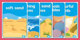 Seaside Themed KS1 Word Mats (teacher made) - Twinkl