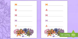 Acrostic Poem on Mother | Mother's Day | Twinkl - Twinkl
