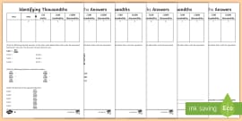 Rounding Decimals KS2 Differentiated Worksheets