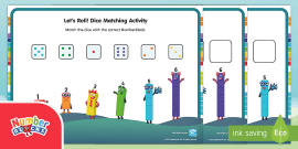 Numbers, Numicon Shapes and Dice Matching Cards - KS1 Maths