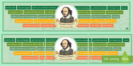 Shakespeare Inspirational Classroom Quote Display Poster