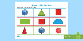 3D Shape Odd One Out | Unusual 3D Shapes, Names and Pictures