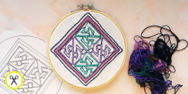 Simple Viking Embroidery Pattern Design (teacher made)