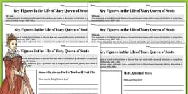Tudors Mary Queen of Scots Worksheets