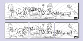 Teeth Colouring Page (teacher made) - Twinkl