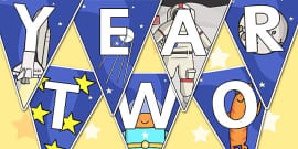 Space Themed Display Bunting (teacher made) - Twinkl