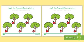 Flower Fingerprint Counting Activity (teacher made)