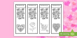 Valentine's Day Colouring Sheets (teacher made)