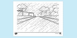 Street Scene Colouring Sheet | Colouring Sheets - Twinkl