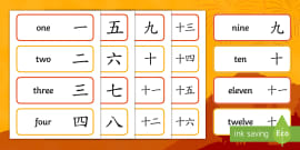 Chinese Numbers Tracing Worksheet (teacher made) - Twinkl