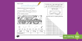 How to Spell Delicious Activity Sheet (teacher made)