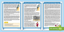 National Rugby League (NRL) Activity Booklet (profesor hizo)