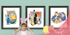 Spring Themed Abstract Collage Art Poster Pack - Twinkl