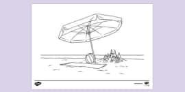 Bondi Beach Colouring Page-Australia (teacher made) - Twinkl