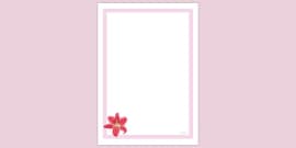 FREE! - Simple Floral Page Border KS2 | Page Borders | Twinkl