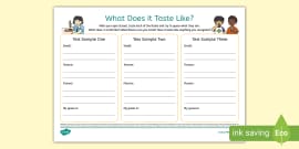 Taste Test Worksheet (Teacher-Made) - Twinkl