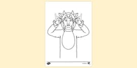 FREE! - BSL Year Colouring Sheet | Colouring Sheets - Twinkl