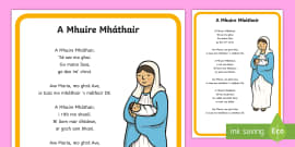 Sé do Bheatha a Mhuire Prayer | Gaeilge | Twinkl | - Twinkl