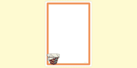 Simple Blank Rice on Drum Page Border | Twinkl - Twinkl