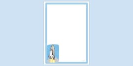 FREE! - Rocket Ship Page Border | Page Borders | Twinkl
