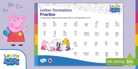 FREE! - Peppa Pig: Upper-Case Letter Formation - Twinkl