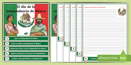 Sopa de letras: Día de la independencia de México- Guía de trabajo