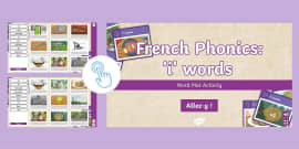 👉 French Phonics: 'a' words Interactive Matching Game