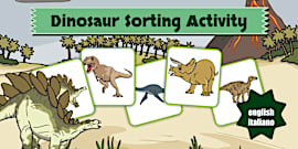 👉 Dinosaur Sorting Activity