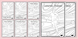 Women's Rugby Star Players Mindfulness Colouring Sheets