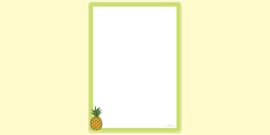 FREE! - Simple Pineapple Page Border | Page Borders | Twinkl