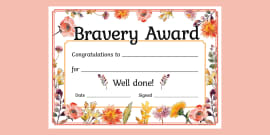 Bravery Certificate - Twinkl - KS2 (teacher made) - Twinkl