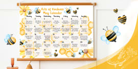 Bee-Themed Calendar (teacher made) - Twinkl