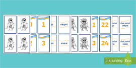 Numbers Word Mat 0-1000 Indonesian (teacher made) - Twinkl