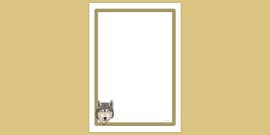 FREE! - Angry Wolf Page Border | Page Borders | Twinkl